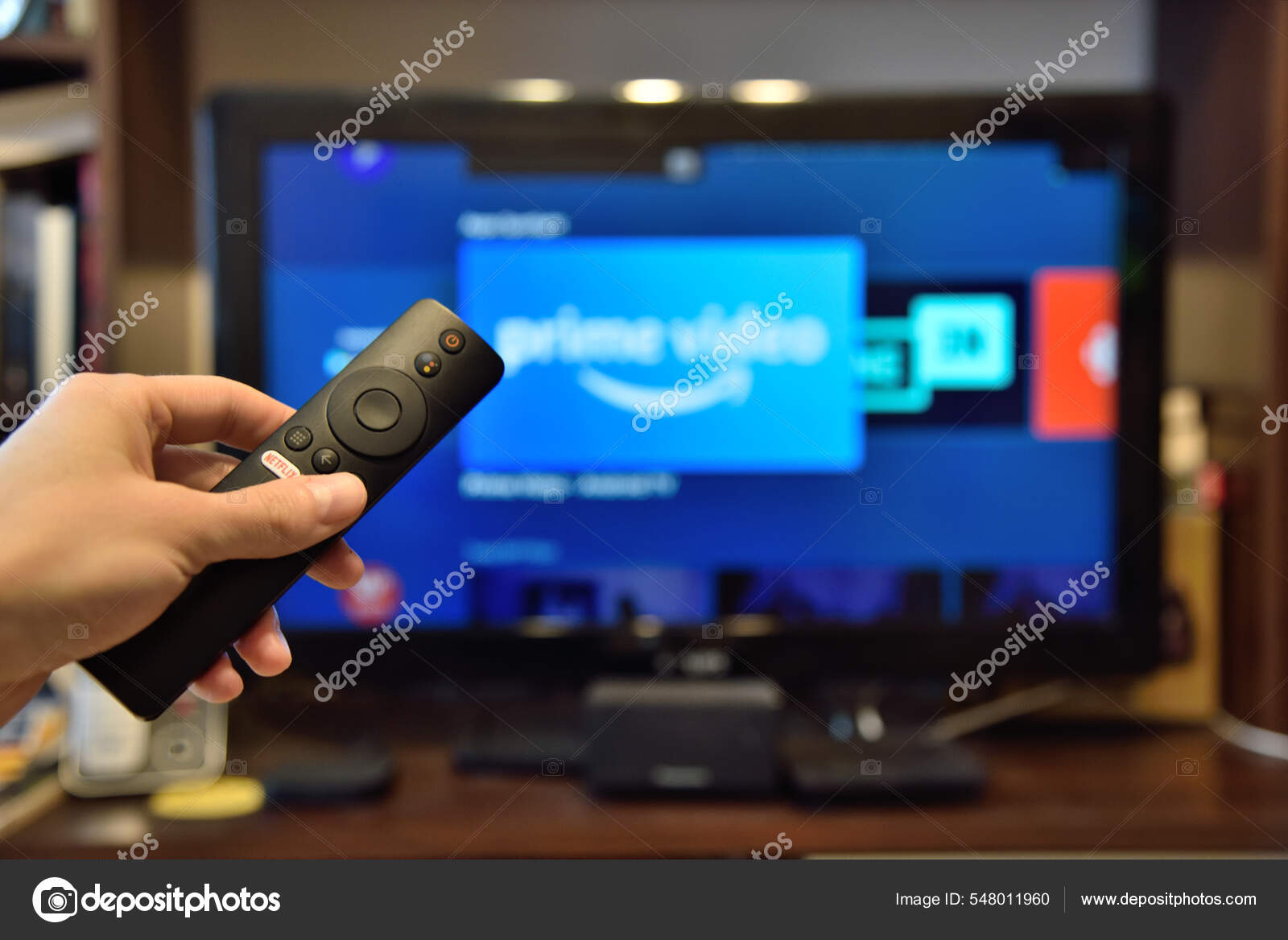 Video Demand Service Provider Watching Movies Home — Stock Editorial ...