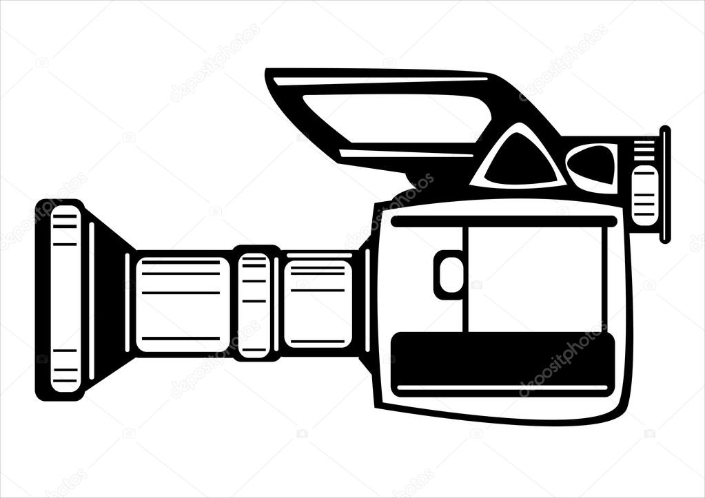 Vector film modern camera isolated on white background Stock Vector ...