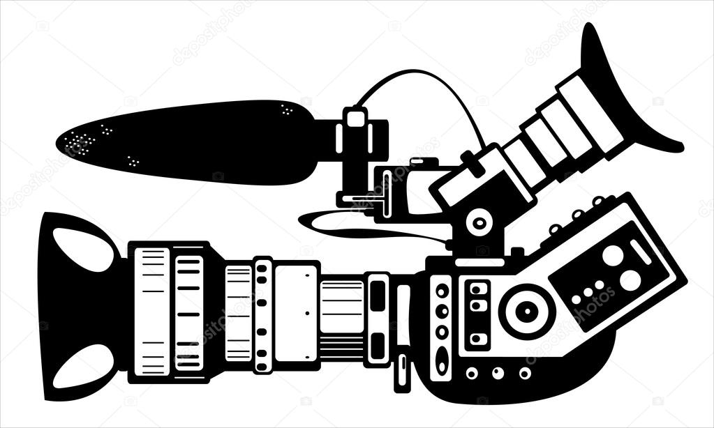 Vector film modern camera isolated on white background Stock Vector ...