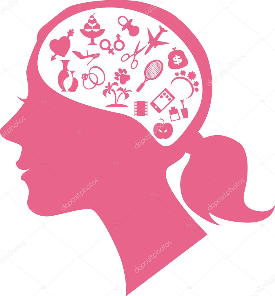 Female mind Stock Vector by ©Aleutie 22331979