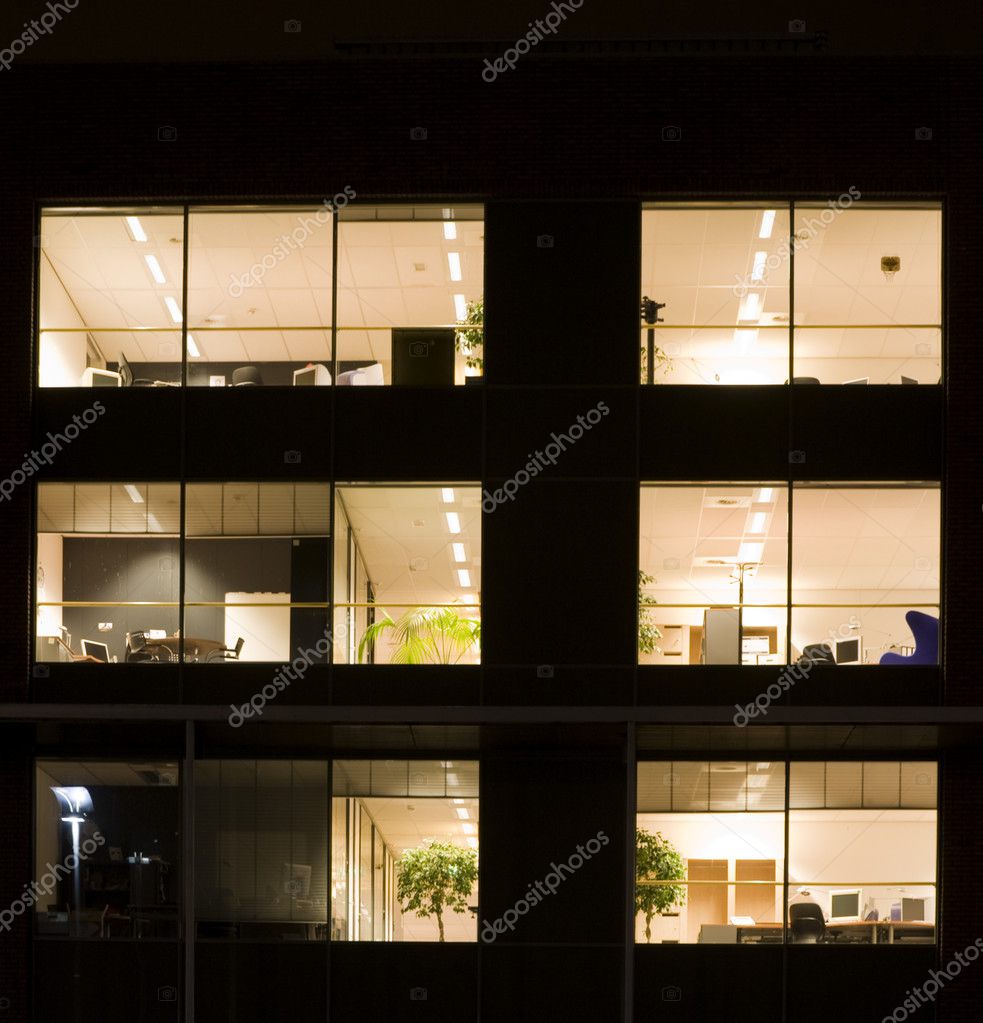 Night Office Building Texture