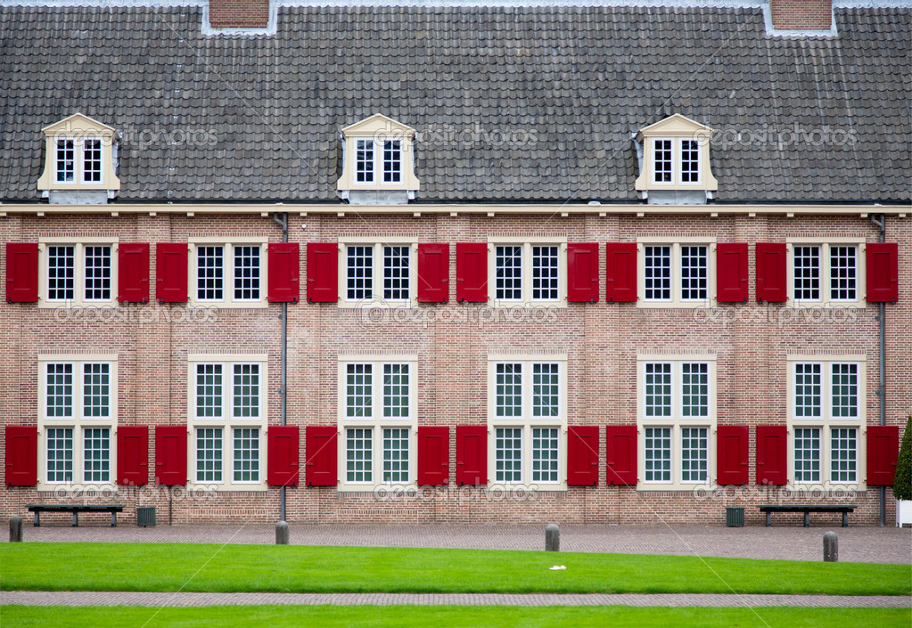 Traditional Dutch building, part of the Loo Palace in Apeldoorn, the ...