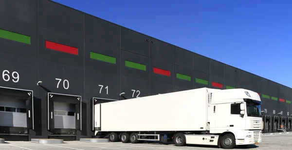 Loading bay for loading and unloading trucks — Stock Photo ...