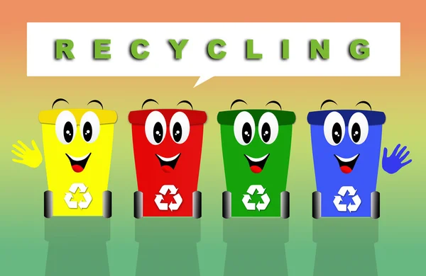 Recycle bin clip art Stock Photos, Royalty Free Recycle bin clip art ...