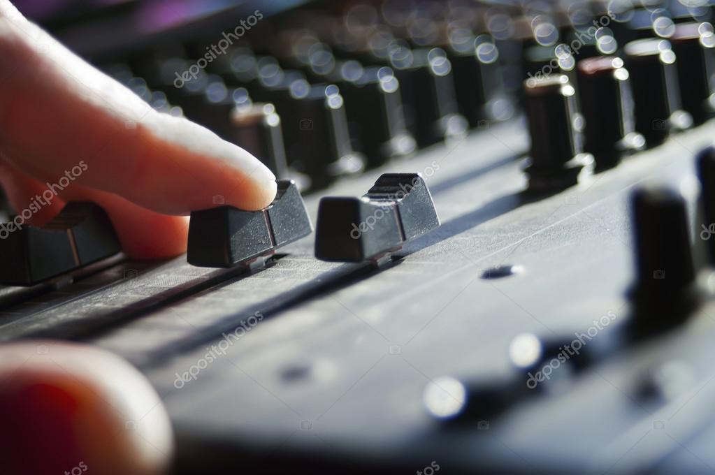 DJ hand over a mixer — Stock Photo © vectorass #43224971