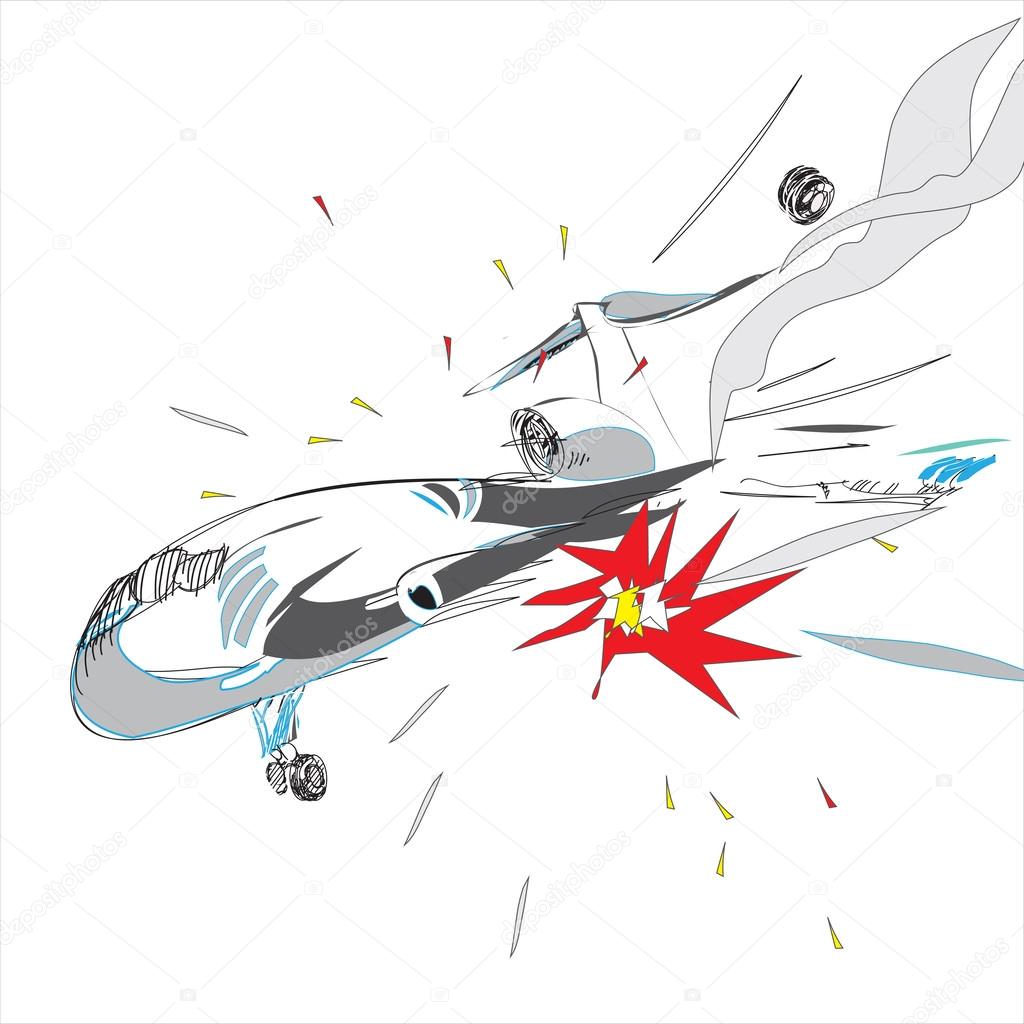Plane Crash Clip Art