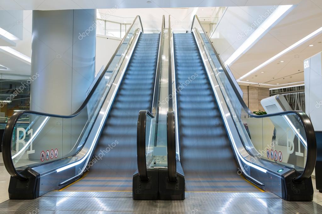 Escalators In Mall