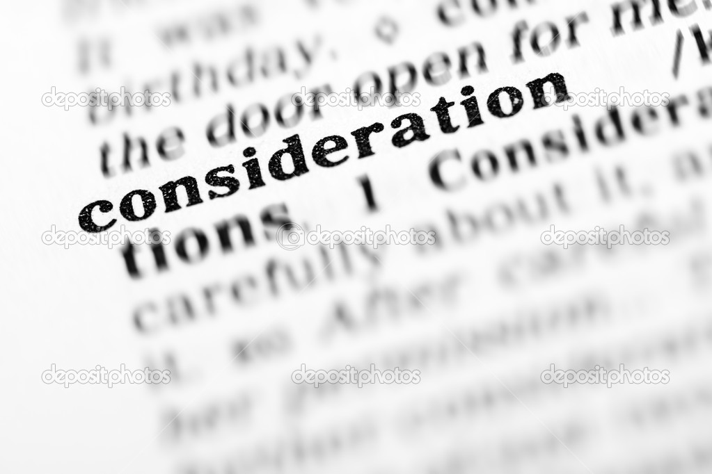 Consideration Word