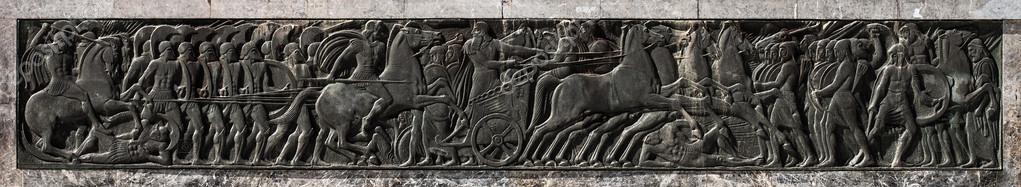 Alexander the Great, relief art monument — Stock Photo © lambroskazan ...