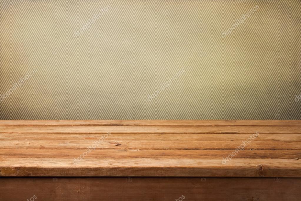 Vintage background with empty wooden table Stock Photo by ©maglara 30702279