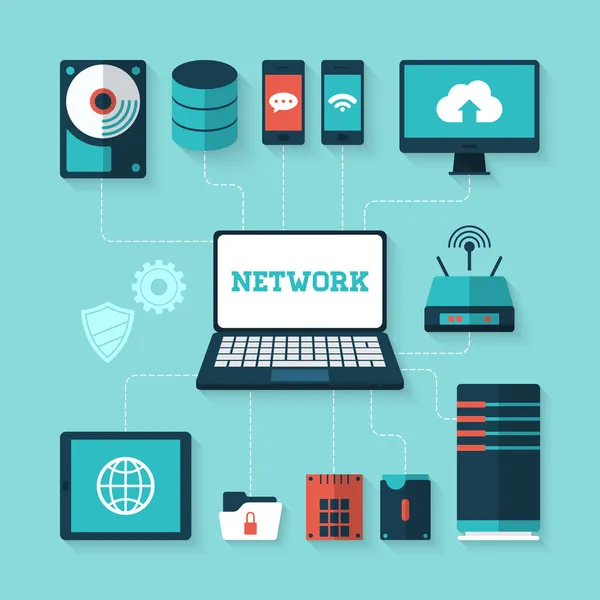 Computer network Vector Art Stock Images | Depositphotos
