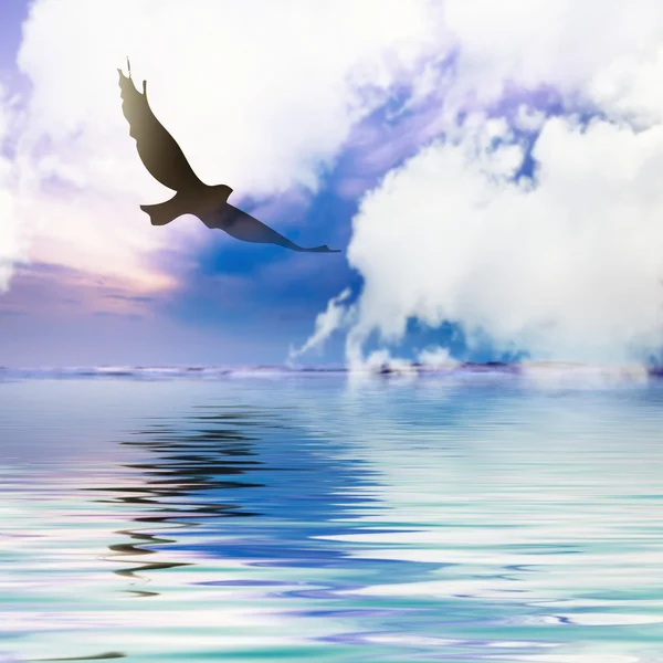 Bird flying over the river — Stock Photo © jeneva86 #30770585
