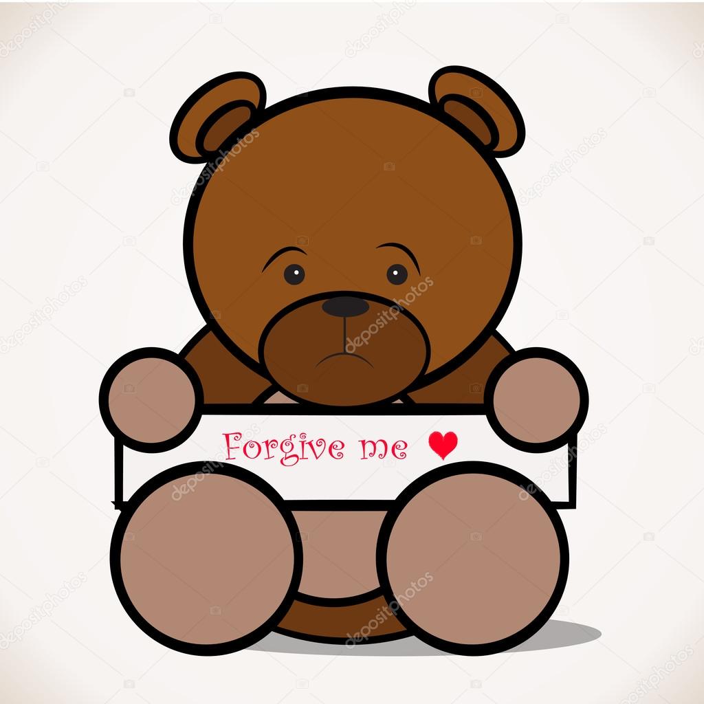 Sorry With Cute Teddy Bear