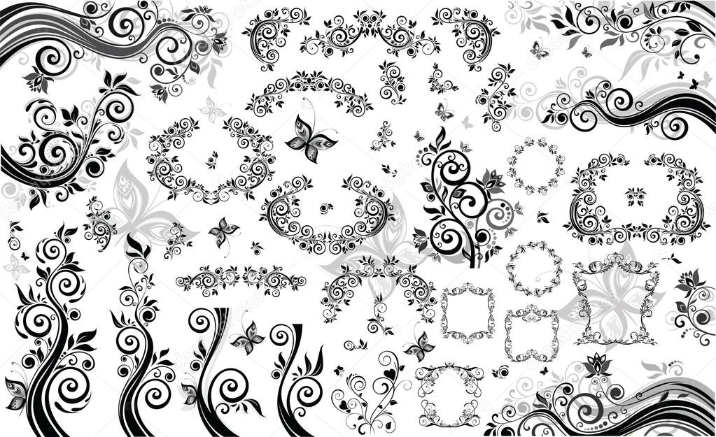 Black design elements Stock Vector Image by ©antonovaolena #19577489