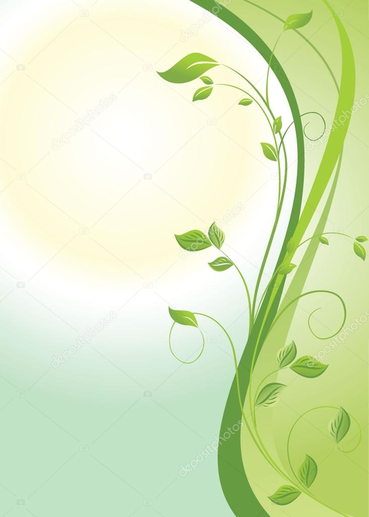 Green floral vertical banner Stock Vector by ©antonovaolena 19580935