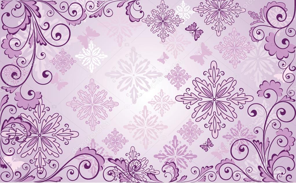 Beautiful floral lilac background Stock Vector Image by ©antonovaolena ...