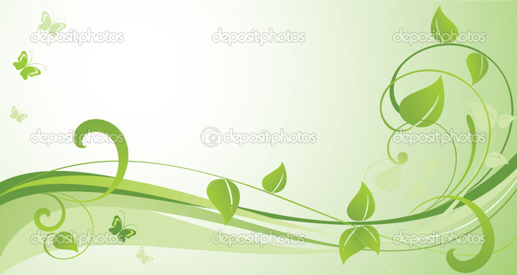 Floral green banner Stock Vector Image by ©antonovaolena #20984611