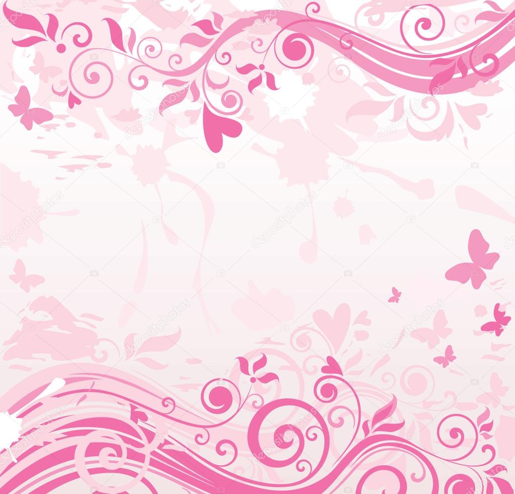 Banner floral rosa — Vetor de Stock #21049017