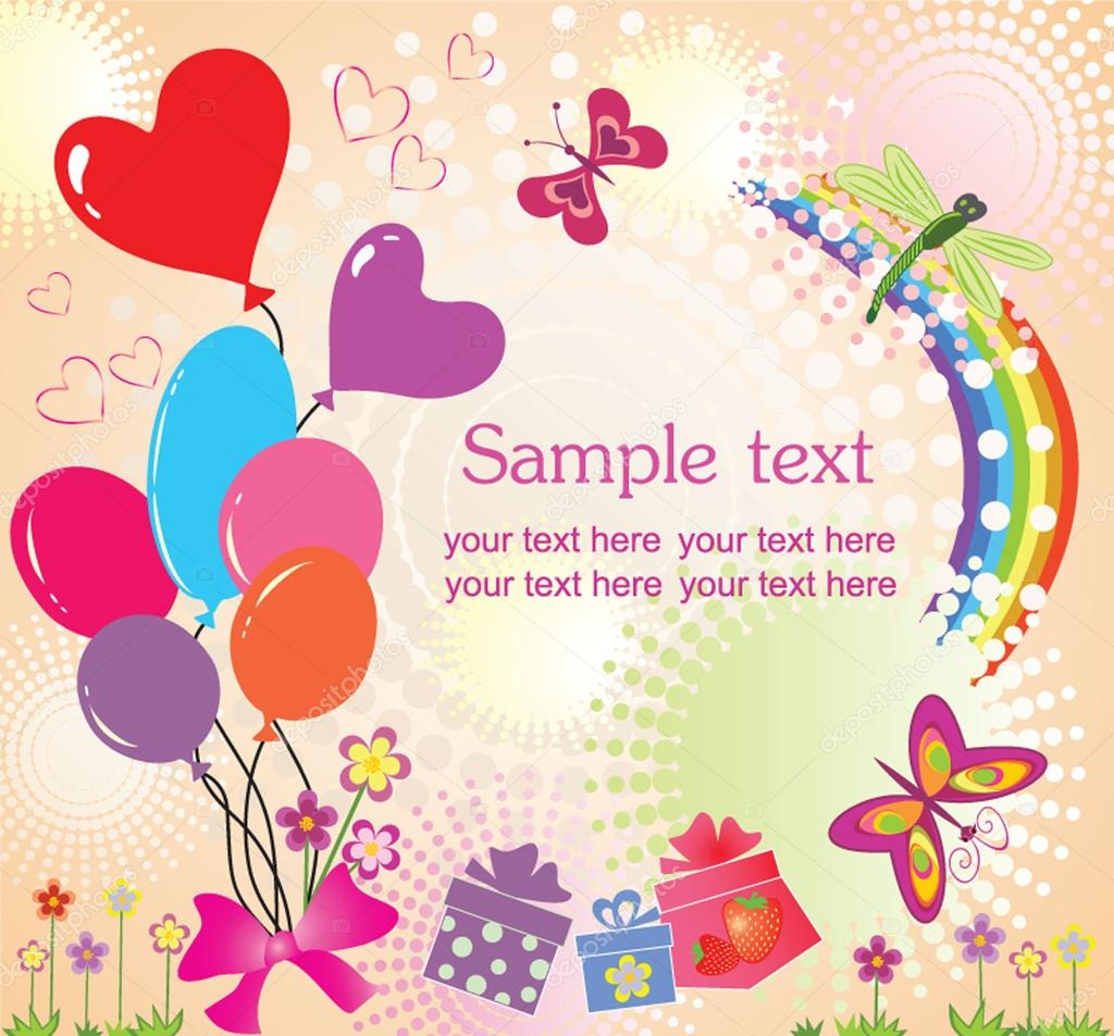 Birthday greeting card Stock Illustration by ©antonovaolena #21068777 Birthday greeting card Stock Illustration by ©antonovaolena #21068777