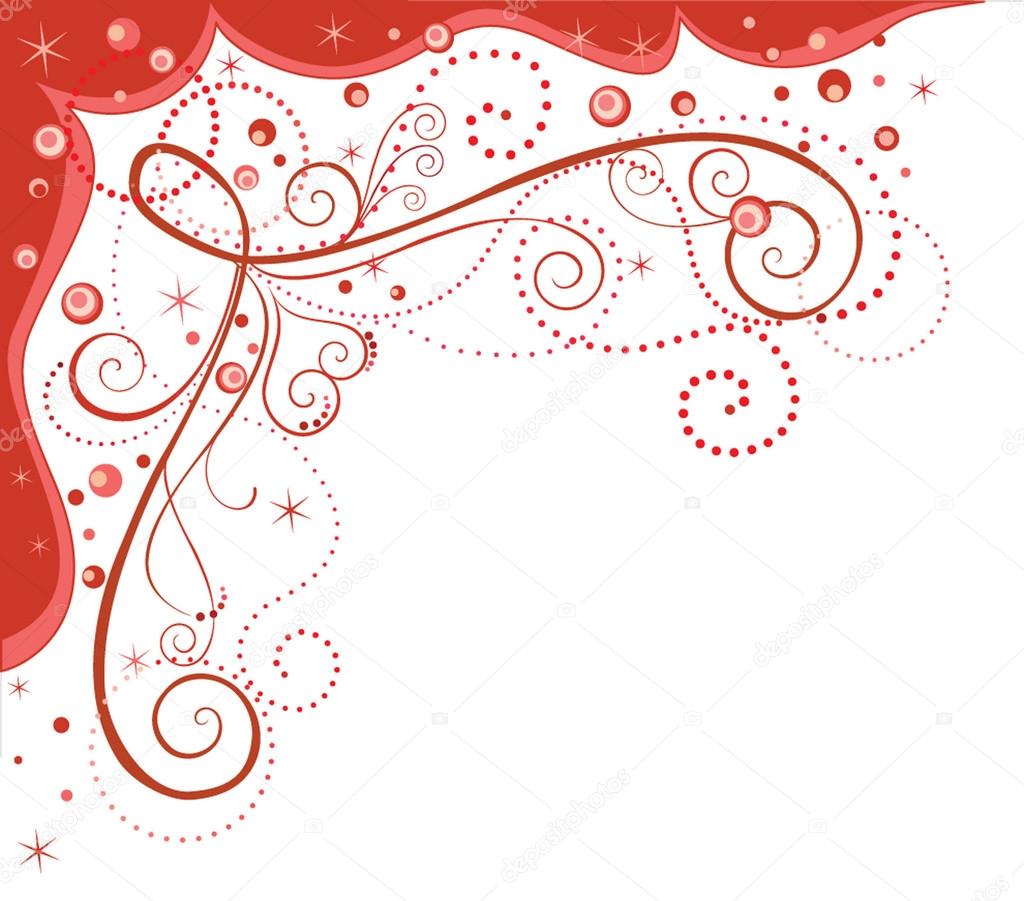 Red Swirl Border