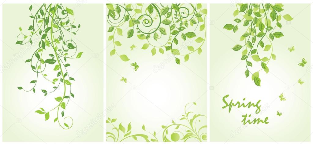 Spring vertical floral banners Stock Vector by ©antonovaolena 22364903
