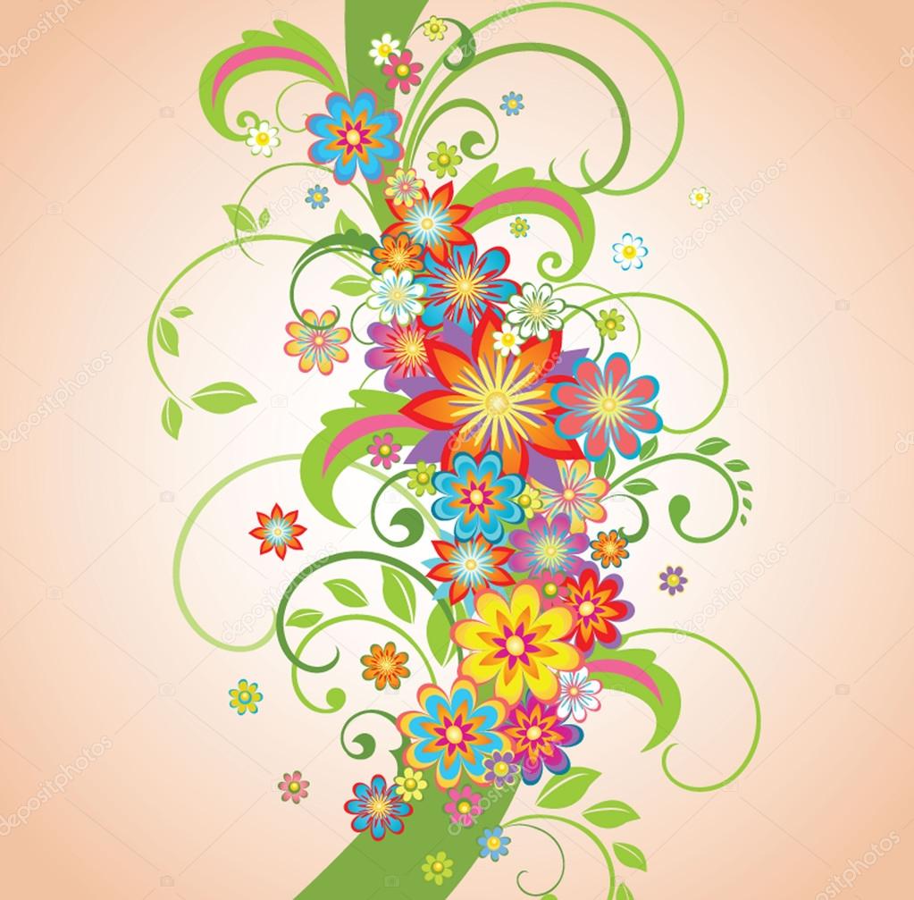 Spring floral border Stock Vector by ©antonovaolena 22608867
