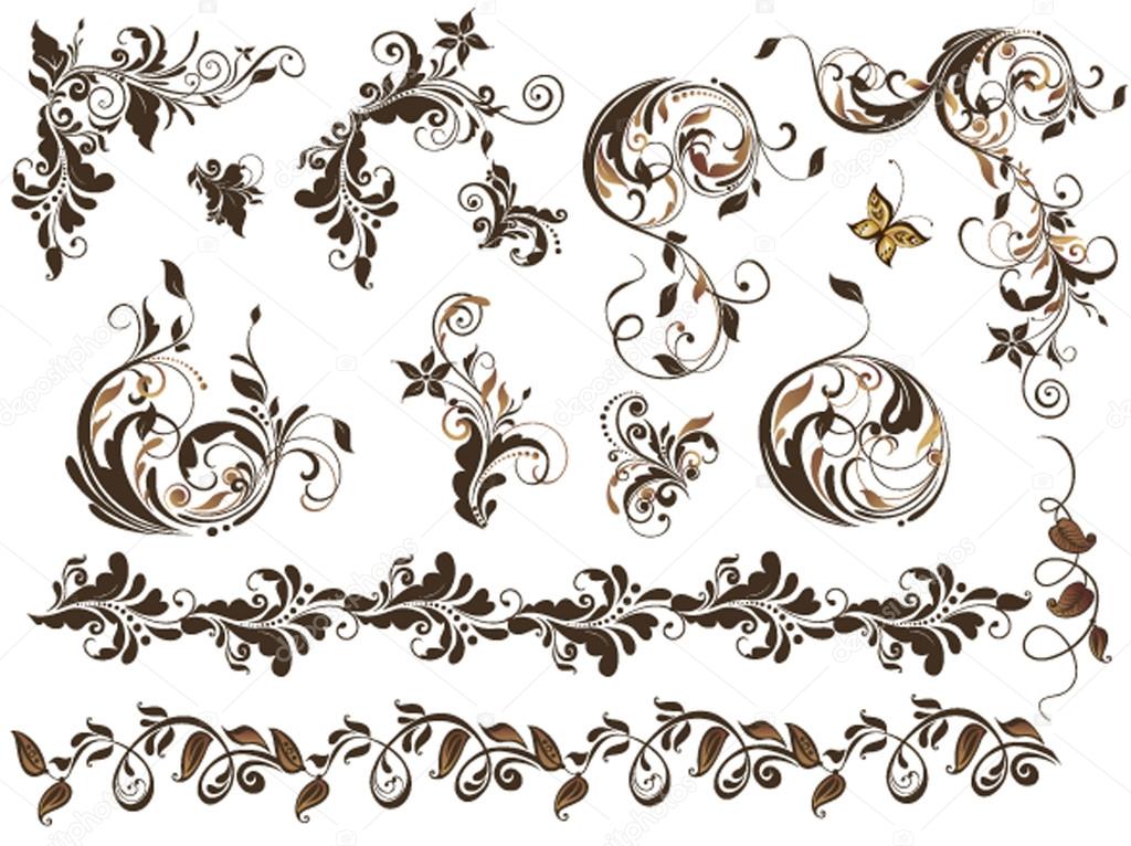 Vintage elements for design — Stock Photo © antonovaolena #35668391