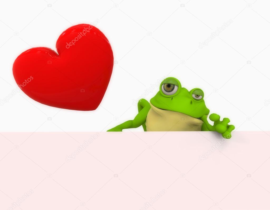 Frog with Heart in Hand Stock Photo by ©Giovanni_Cancemi 19524323