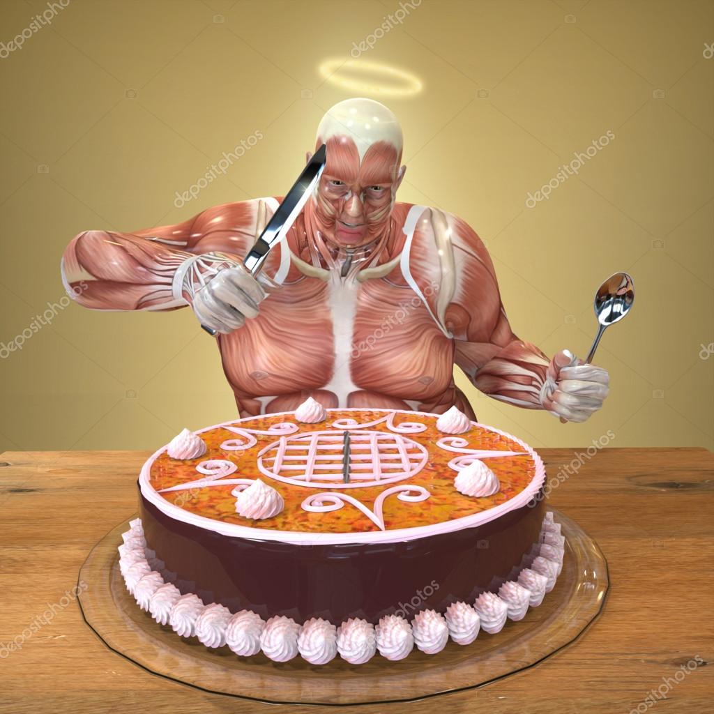 Anatomy Man Eating Pie Stock Photo by ©Giovanni_Cancemi 19721171