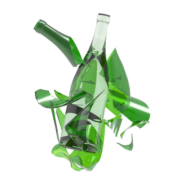 Smashed Glass Bottle
