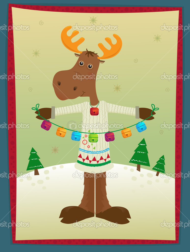 Moose and Bells Stock Vector Image by ©bilhagolan #34621153