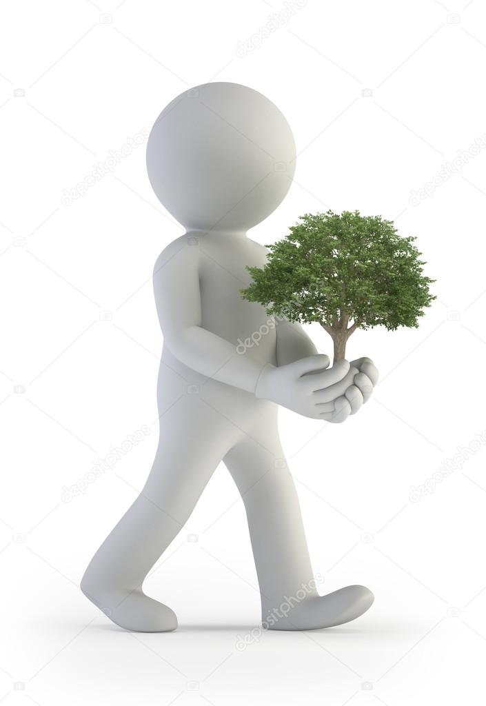 3d small - tree in hand ⬇ Stock Photo, Image by © Art3d #20750233
