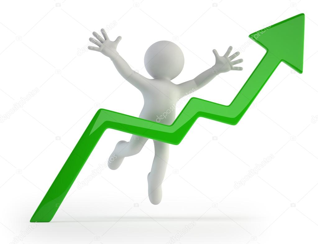3d small - positive graph Stock Photo by ©Art3d 20757437