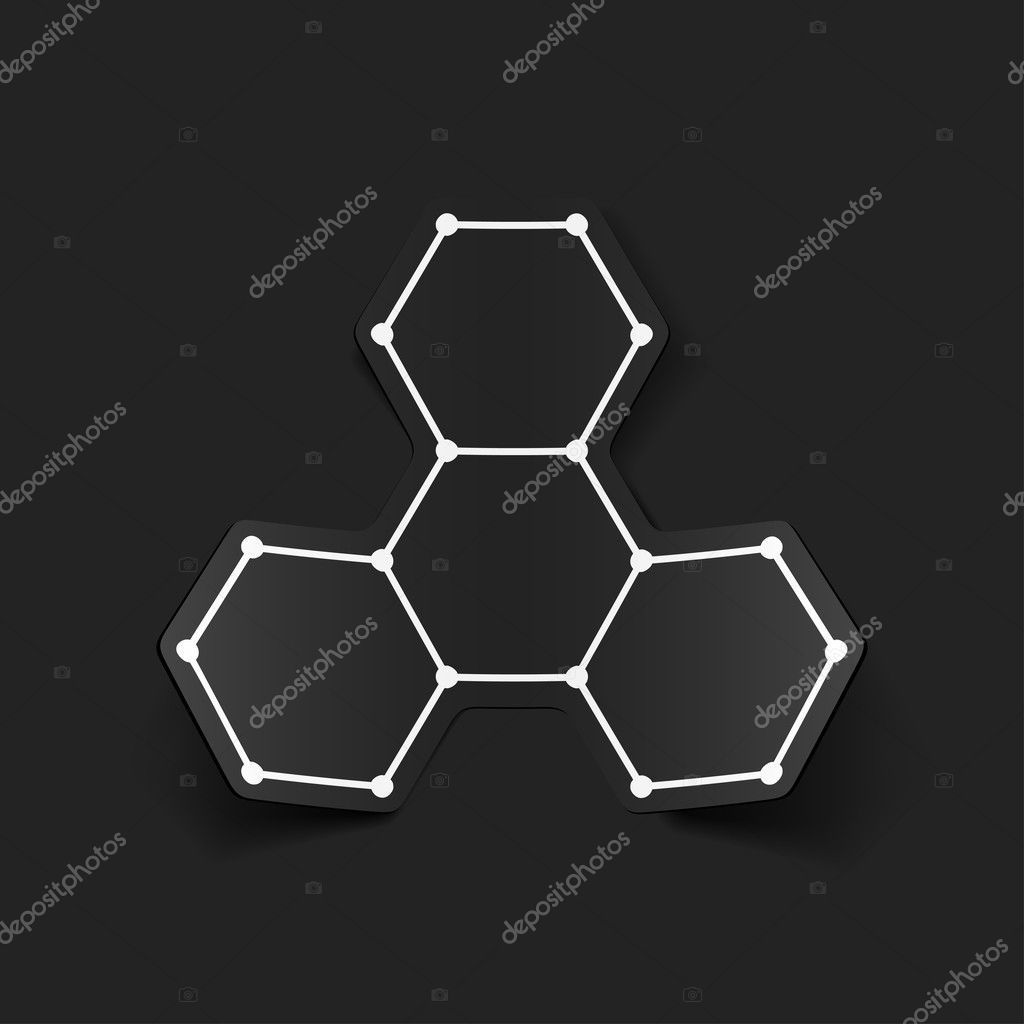 Molecular structure, sticker Stock Vector Image by ©Palau83 #36267485