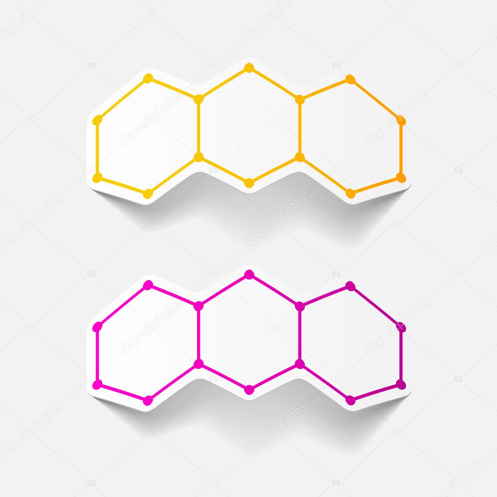 Molecular structure, sticker Stock Vector Image by ©Palau83 #36268085
