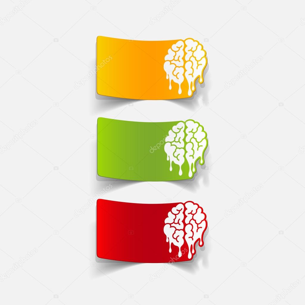 Realistic design element: brain drop Stock Vector by ©Palau83 40240653