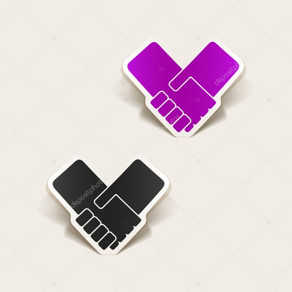 Realistic design element: handshake Stock Vector by ©Palau83 40616269