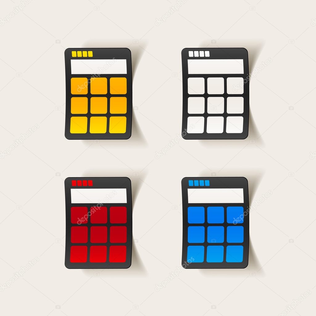 Realistic design element: calculator — Stock Vector © Palau83 #41029511 Realistic design element: calculator — Stock Vector © Palau83 #41029511