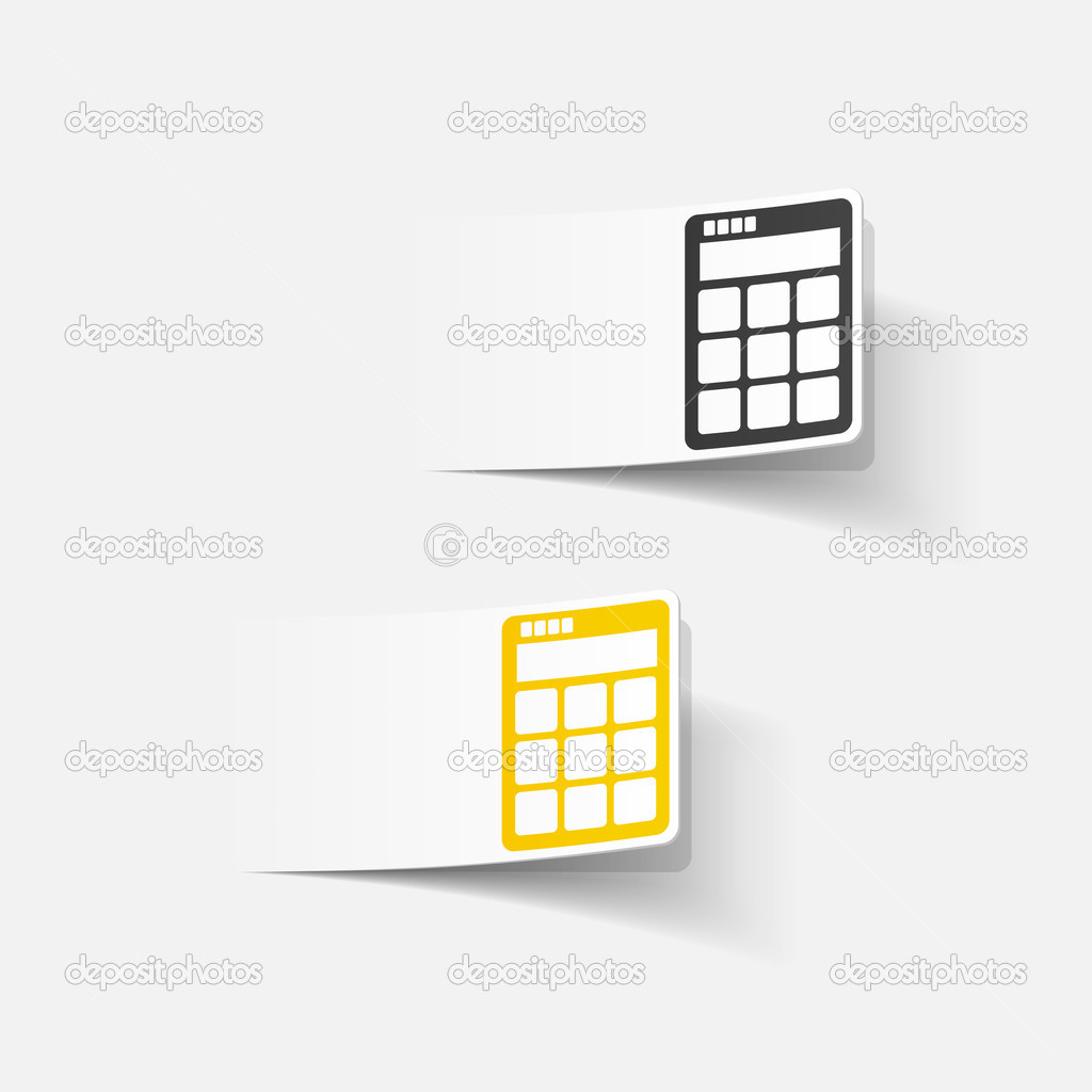 Realistic design element: calculator Stock Vector by ©Palau83 41029635