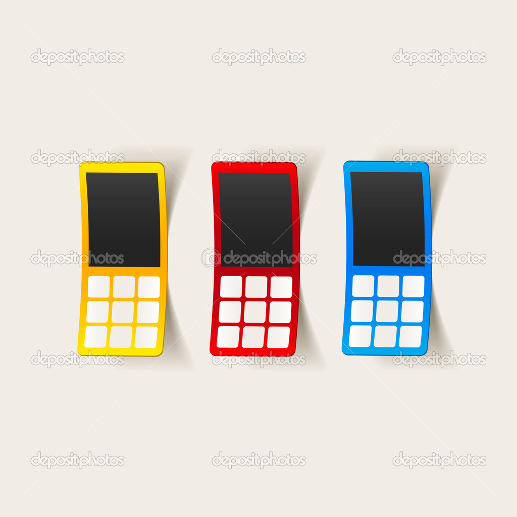 Realistic design element: mobile phone Stock Vector by ©Palau83 41029757