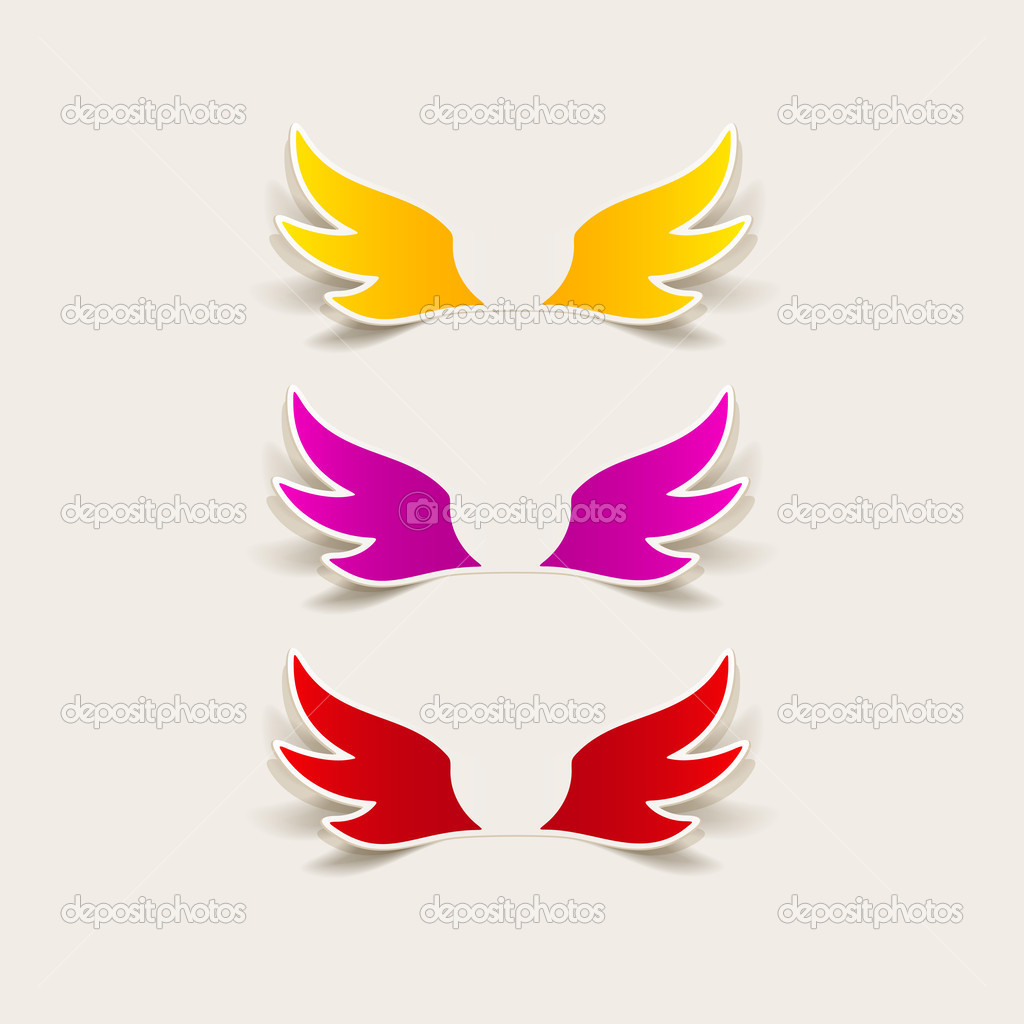 Realistic design element: wing Stock Vector Image by ©Palau83 #41033541