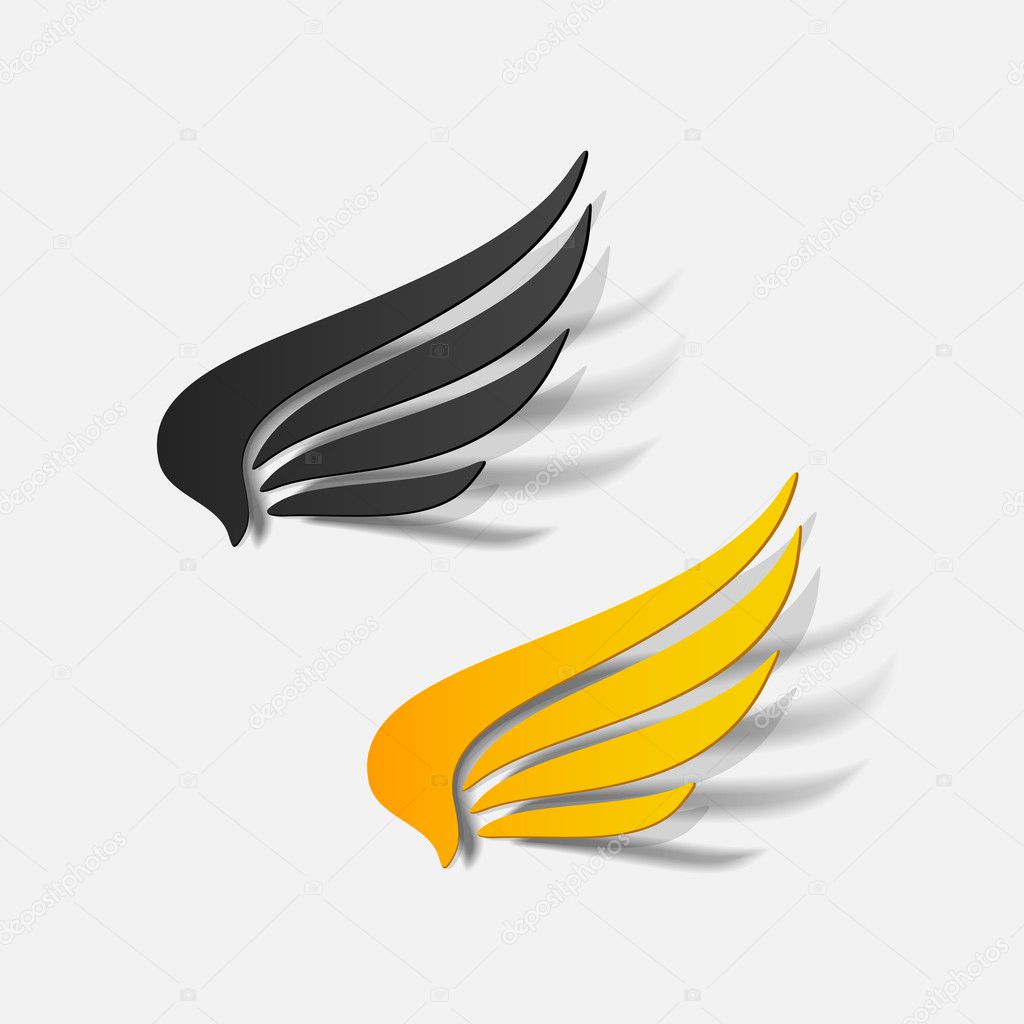 Realistic design element: wing Stock Vector by ©Palau83 41208475