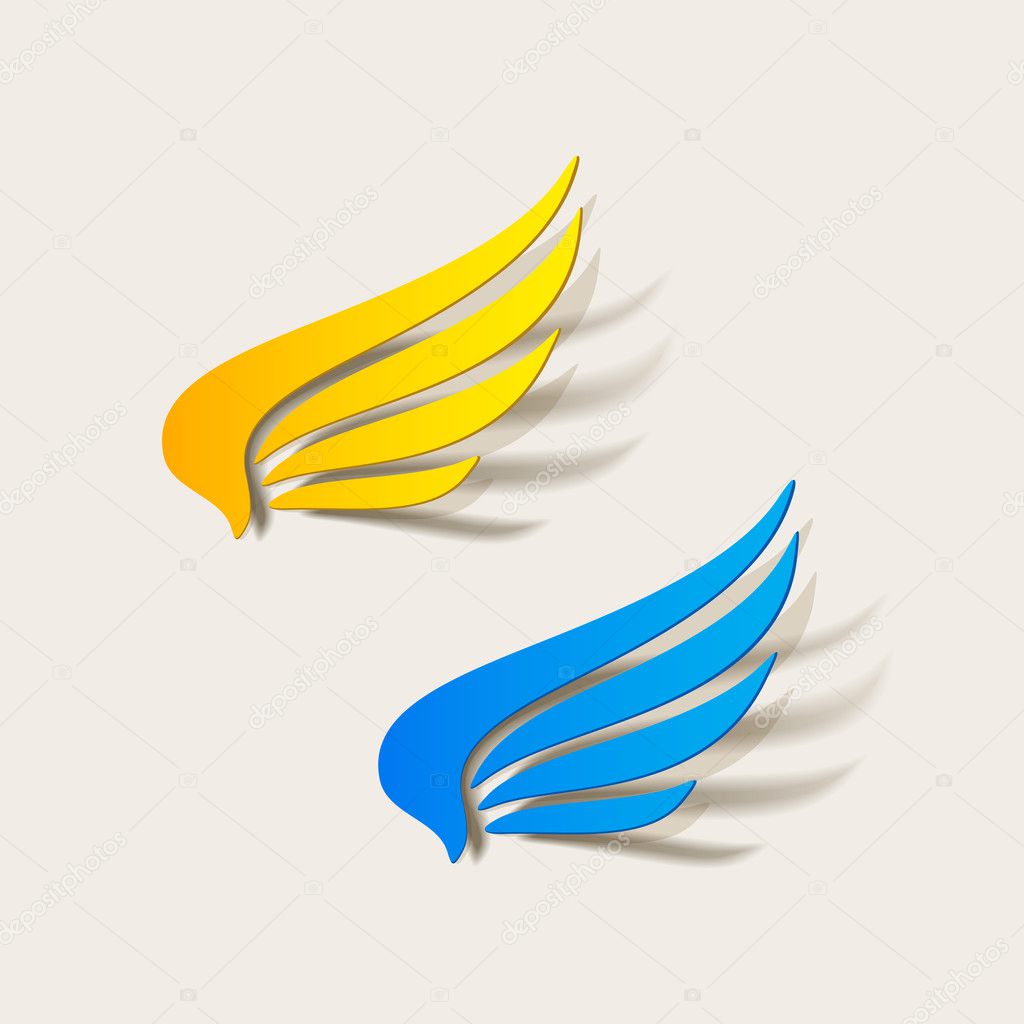 Realistic design element: wing Stock Vector by ©Palau83 41208503