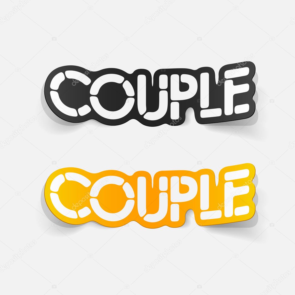 Realistic design element: couple Stock Vector by ©Palau83 41628189