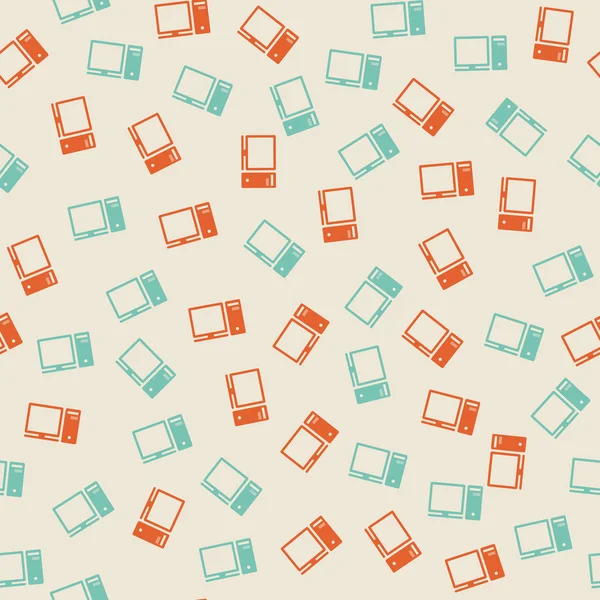Seamless background: monitor, computer, system Stock Vector Image by ...