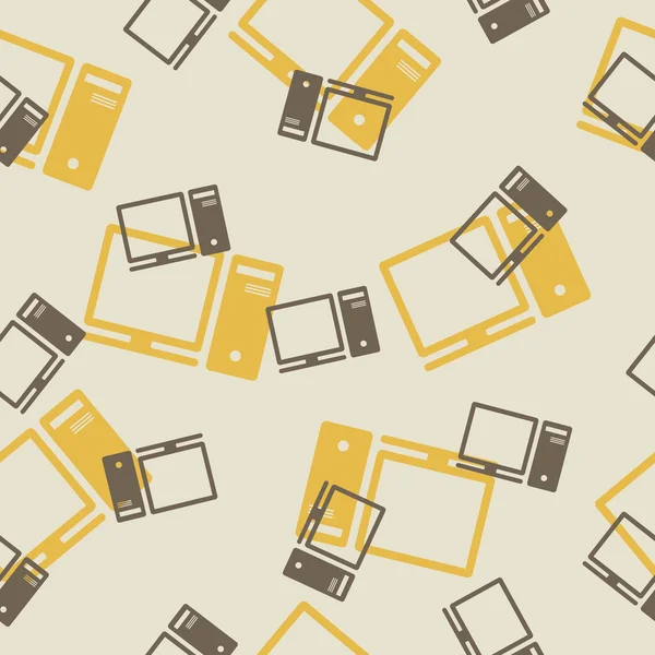 Seamless background: monitor, computer, system Stock Vector Image by ...