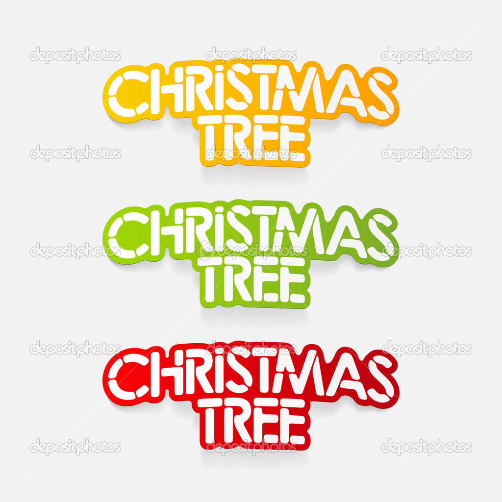Realistic design element: christmas tree Stock Vector by ©Palau83 43223729