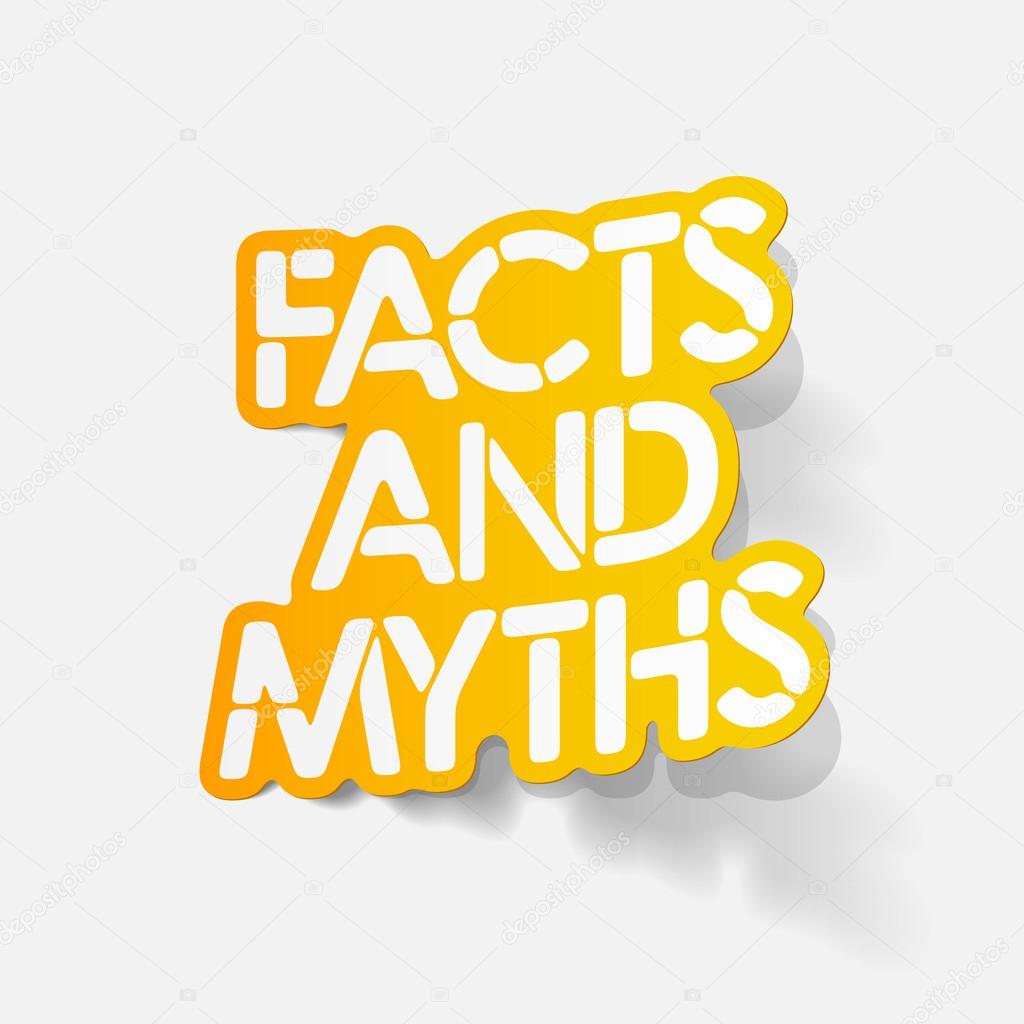Realistic design element: facts and myths Stock Vector Image by ...