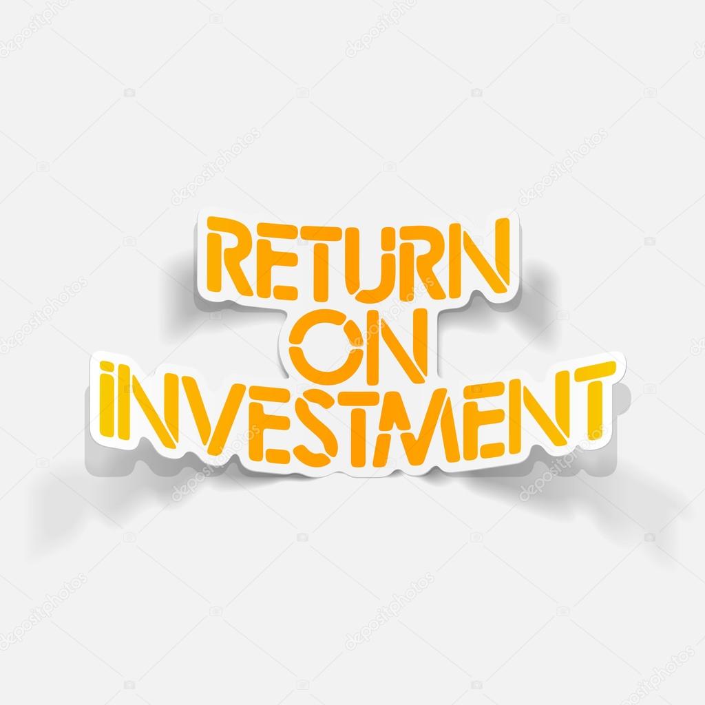 Realistic design element: Return On Investment Stock Vector Image by ...