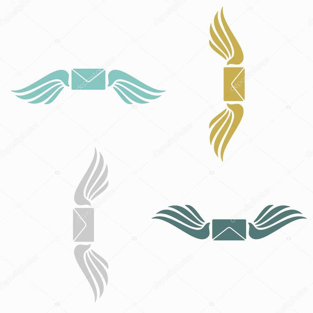 Seamless background, wing, angel, envelope Stock Vector Image by ...